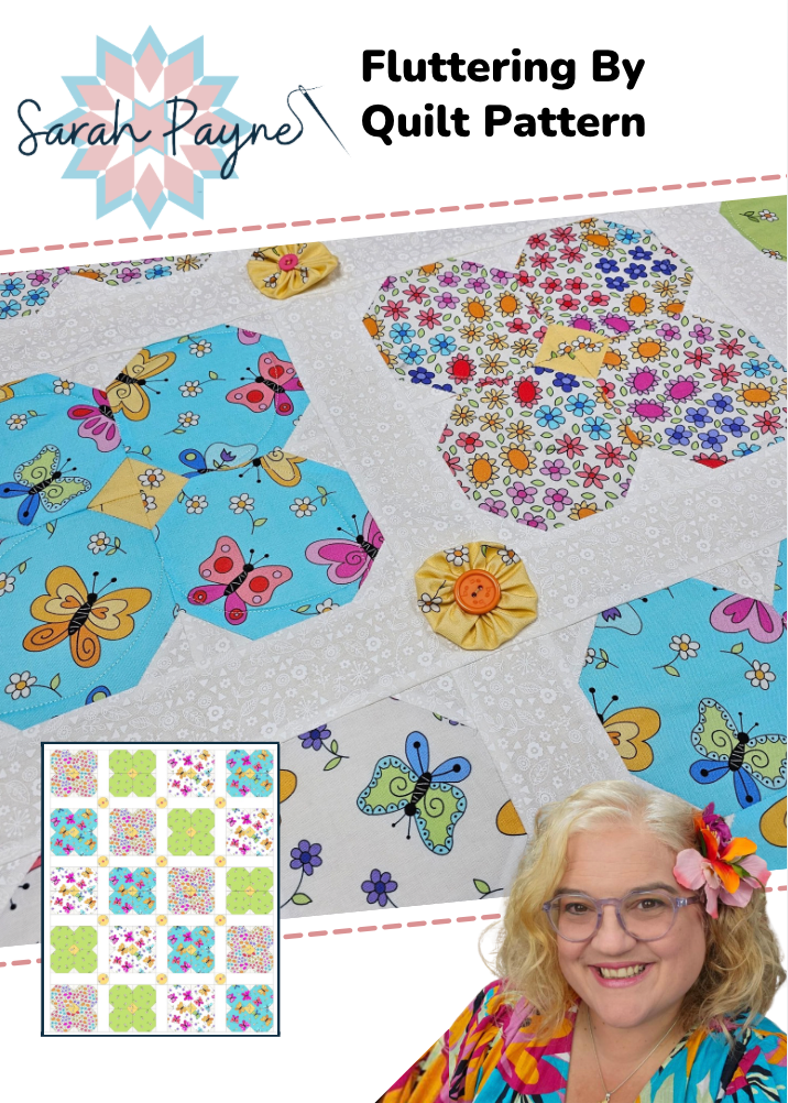 Fluttering By Quilt Kit - 3.4 Metres of Fabric & Pattern – Sarah Payne ...